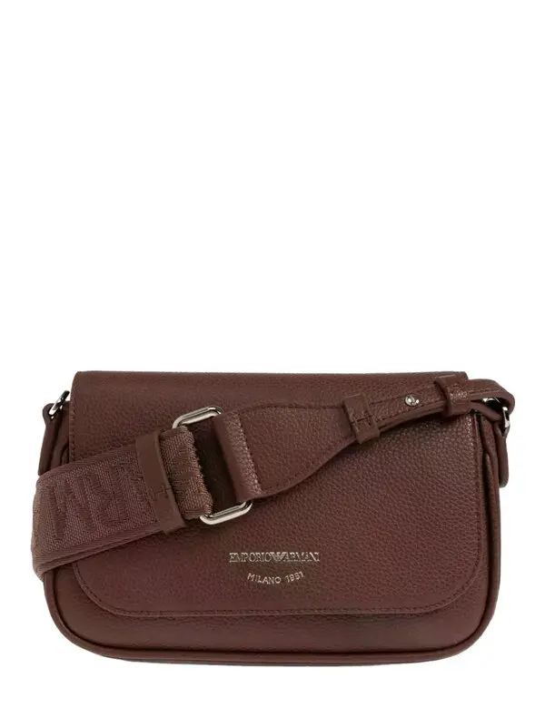 Emporio Armani Logo-print Shoulder Bag - Brown