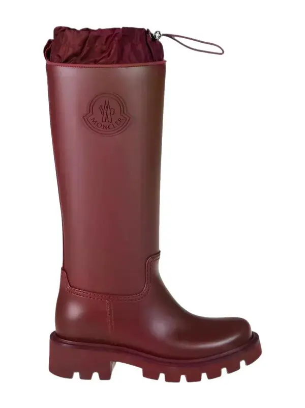 Moncler Logo-patch Drawstring Boots - Red