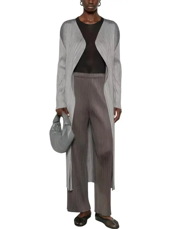Issey Miyake Basics Pleated Coat - Grey