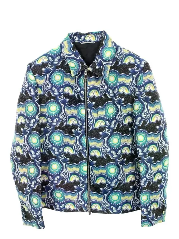Dior 2010s X Kenny Scharf Zip-up Bomber Jacket - Blue