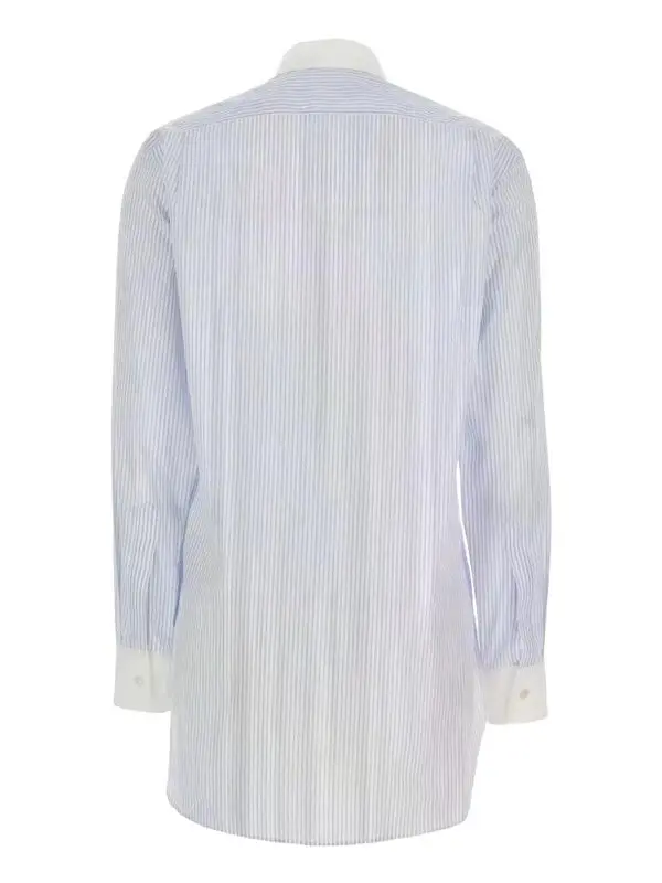 THE ROW Striped Contrast-detail Shirt - White