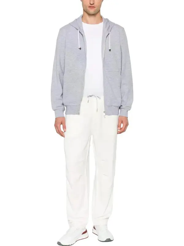 Brunello Cucinelli Drawstring-waist Track Pants - White