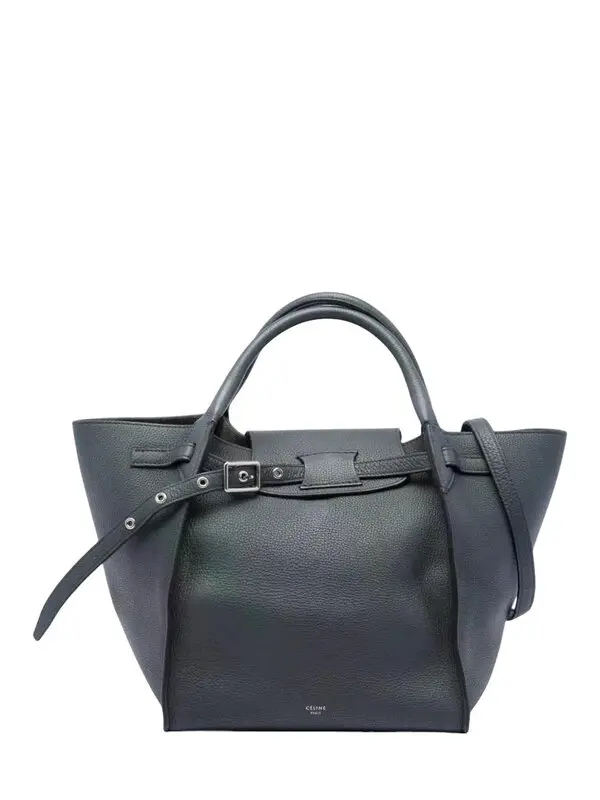 Celine Grained Calfskin Big Bag Satchel - Grey