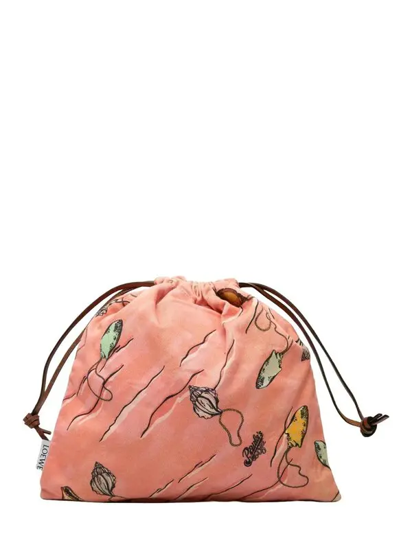 Loewe Seashell Print Drawstring Pouch - Pink