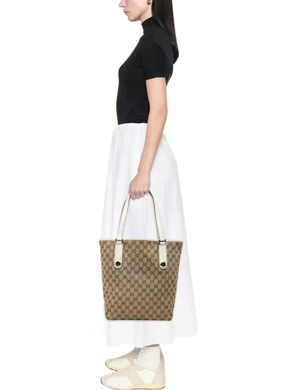 Gucci Gg Canvas Charmy Tote Bag - Neutrals