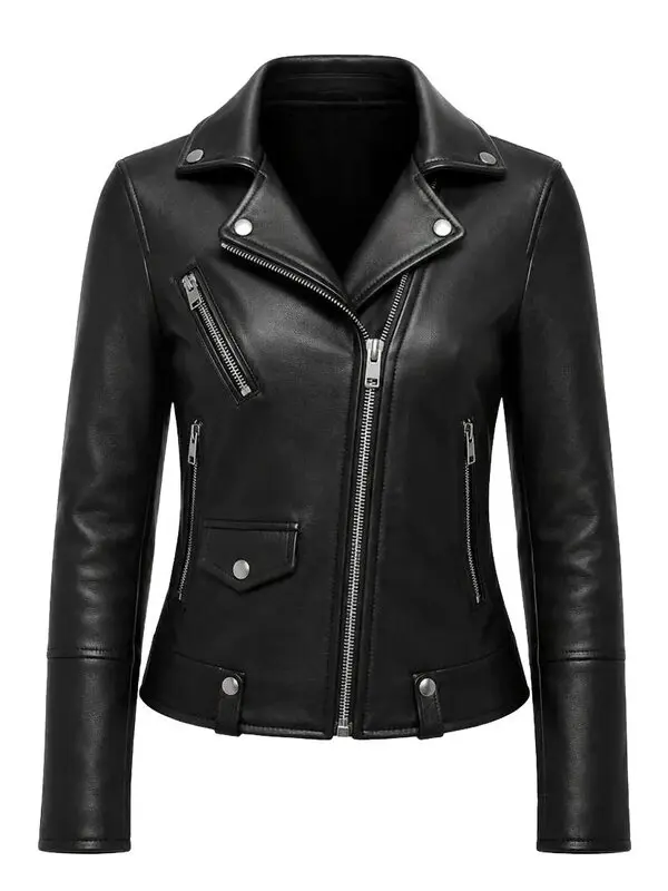 DIESEL® R-sinya-a Leather Biker Jacket - Black