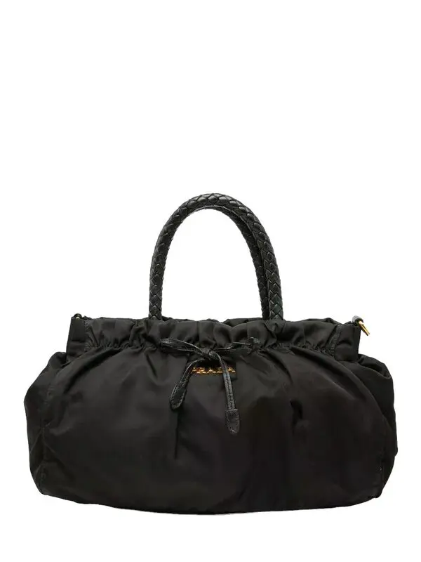 Prada 2000-2013 Tessuto Bow Satchel - Black