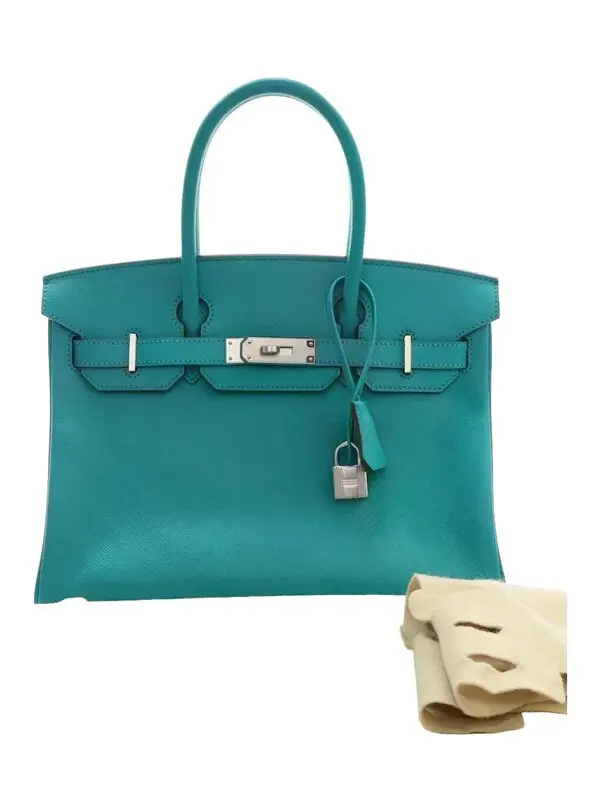 Hermès 2012 Epsom Birkin Retourne 30 Handbag - Blue