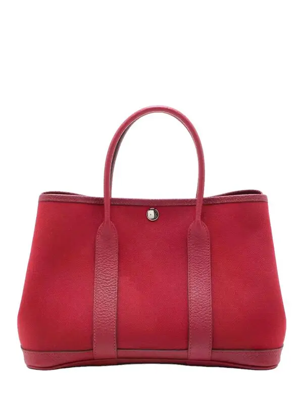 Hermès Toile And Negonda Garden Party 30 Tote Bag - Red