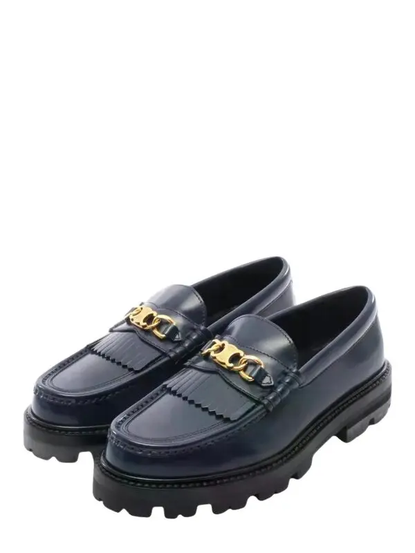 Celine 2010s Triomphe Margaret Loafers - Blue