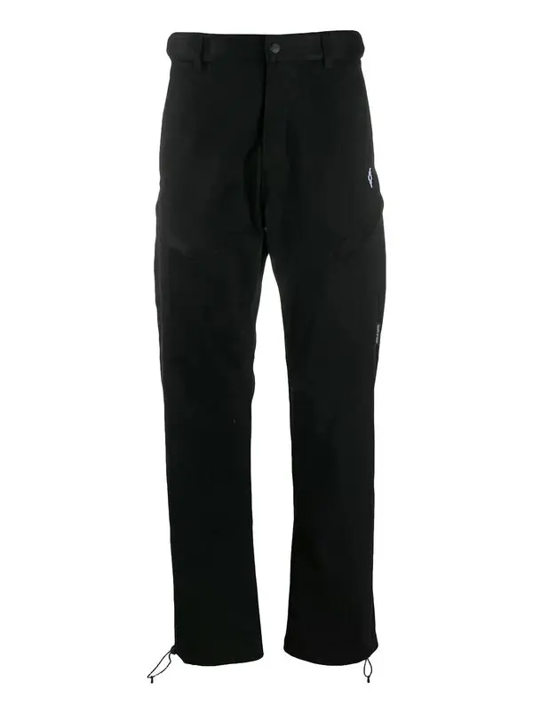 COUNTY OF MILAN Cotton Logo Cross Zipped Trousers - Black