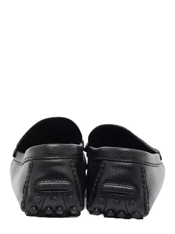LOUIS VUITTON Hockenheim Leather Loafers - Black