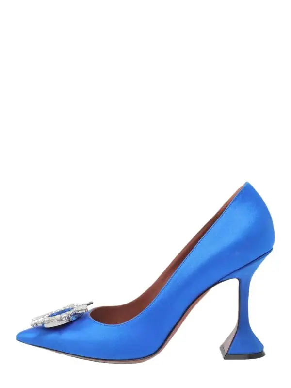 Amina Muaddi Begum Martini-heel Pumps With Crystal Embellishment - Blue