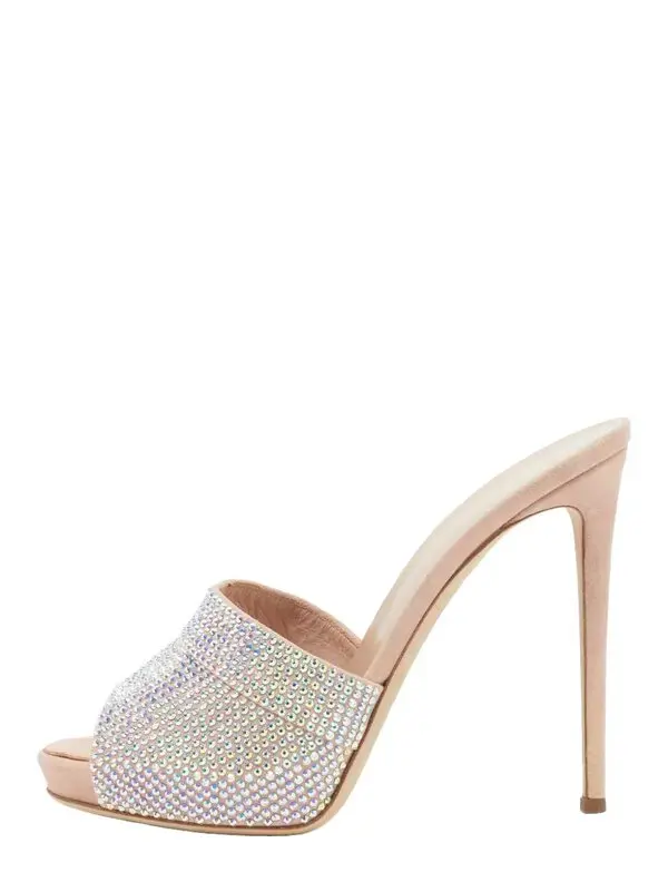 GIUSEPPE ZANOTTI Embellished Stiletto Heeled Sandals - Pink