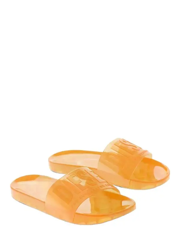 DIESEL® Logo-embossed Slides - Orange