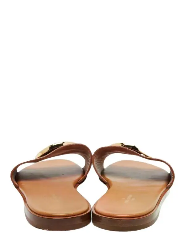 LOUIS VUITTON Lock It Flat Sandals - Brown