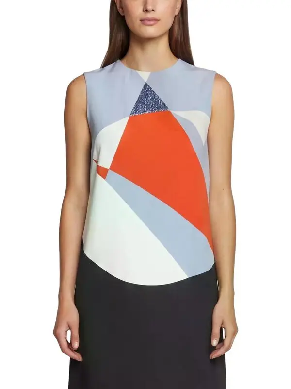 Victoria Beckham Colorblock Shift Mini Dress - Black