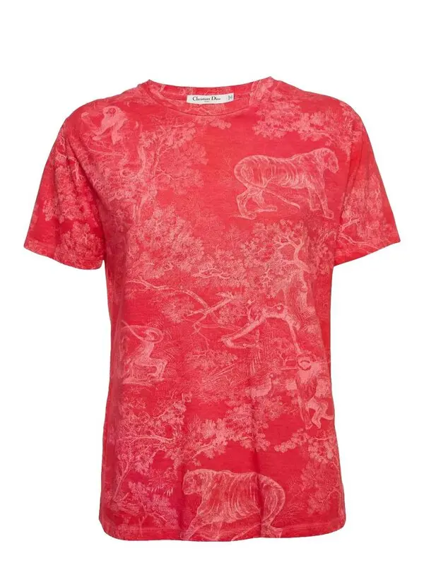 Dior Toile De Jouy Print T-shirt - Red