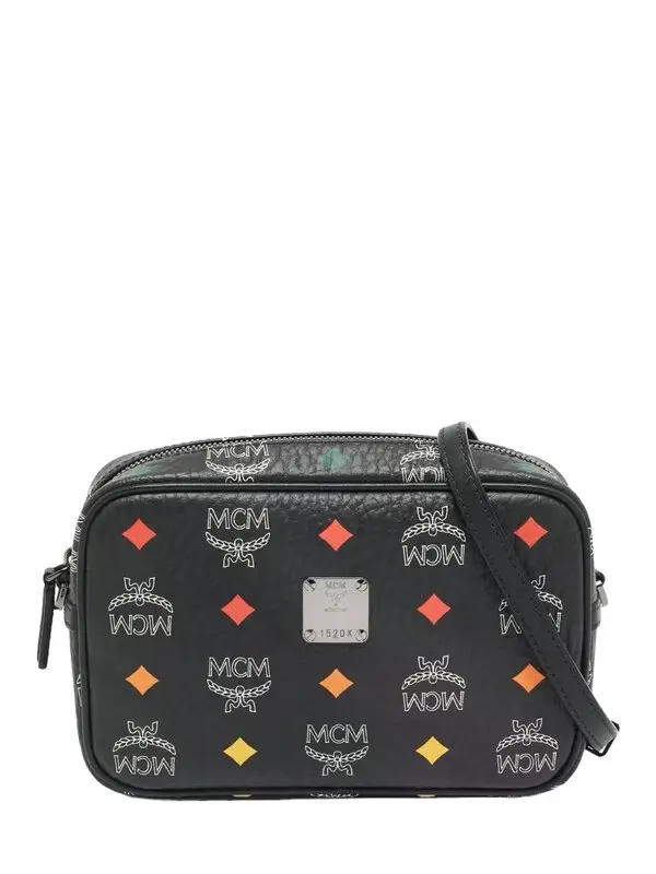 Mcm Visetos Shoulder Bag - Black