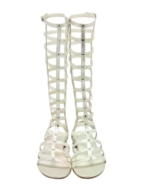 STUART WEITZMAN Gladiator Leather Sandals - Silver