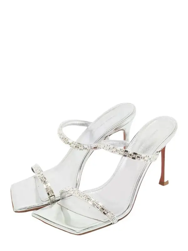 Amina Muaddi Diana Crystal-embellished Sandals - Silver