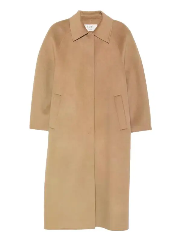 RÓHE Raglan-sleeve Concealed-fastening Coat - Brown