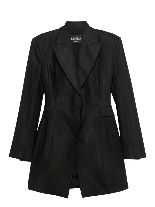 DONDUP Pinstripe Double-breasted Mini Dress - Black