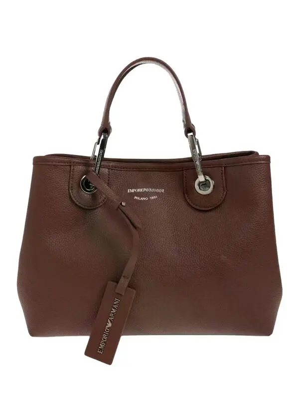 Emporio Armani Logo Print Tote Bag - Brown