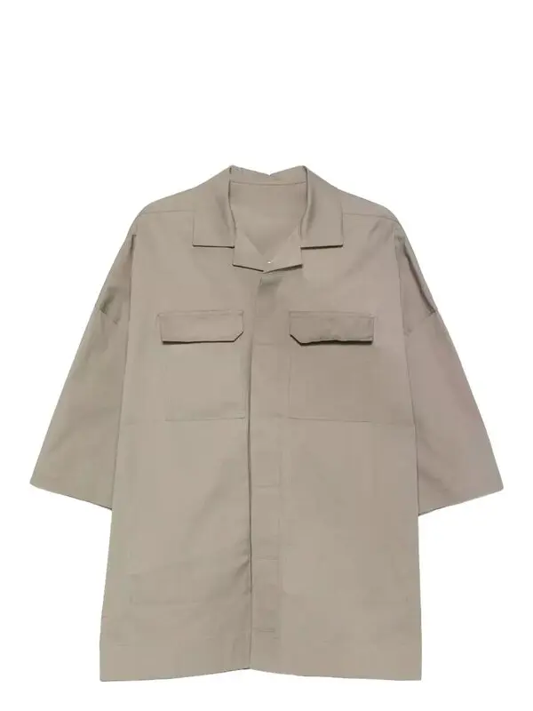 Rick Owens Magnum Tommy Chest-pockets Cotton Shirt - Neutrals