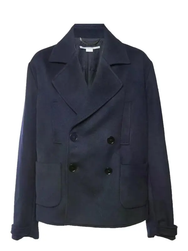 Stella McCartney Double-breasted Wool Coat - Blue