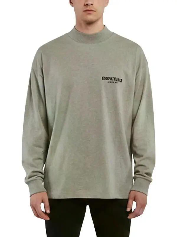 Fear Of God Logo-print Long-sleeve T-shirt - Grey