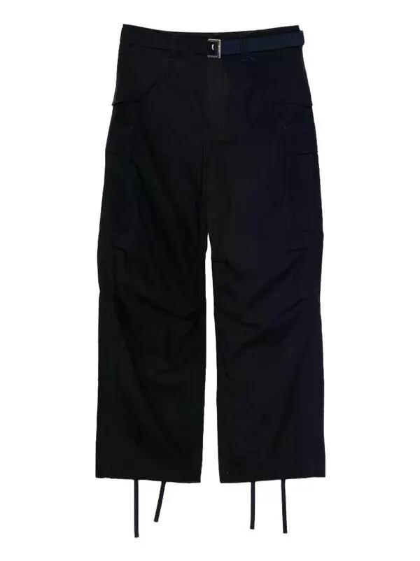Sacai Belted Oxford Trousers - Black