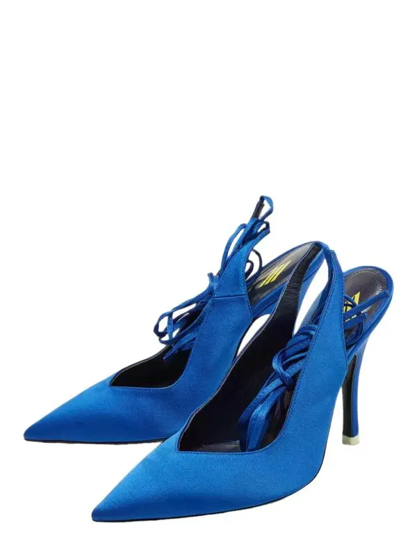 Attico Venus Ankle-strap Heeled Pumps - Blue