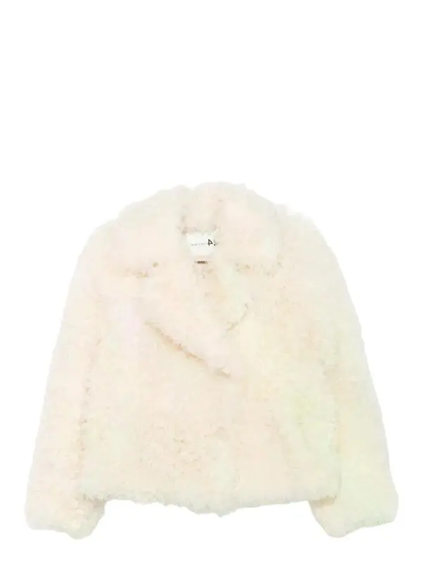 MANZONI 24 Curly Shearling Coat - Neutrals