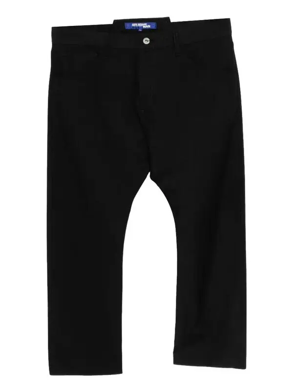 Junya Watanabe Low-rise Turn-up Cuff Trousers - Black