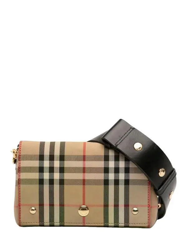 Burberry House Check Canvas Hackberry Crossbody Bag - Neutrals
