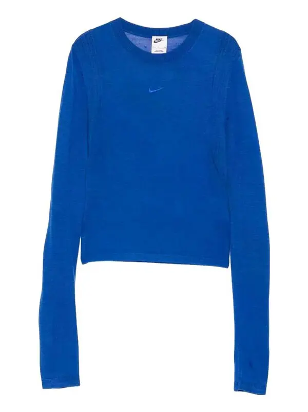 Nike Ribbed Crew Neck Sweater - Blue