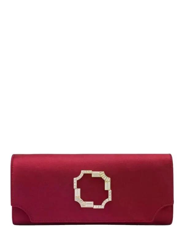 MALONE SOULIERS Vivien Crystal-embellished Clutch Bag - Red