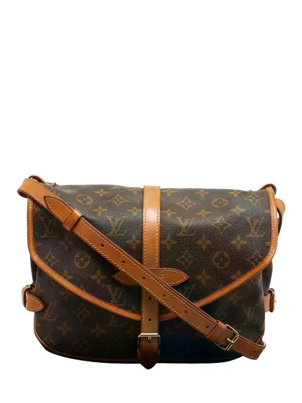 LOUIS VUITTON 30 Saumur Satchel Bag - Brown