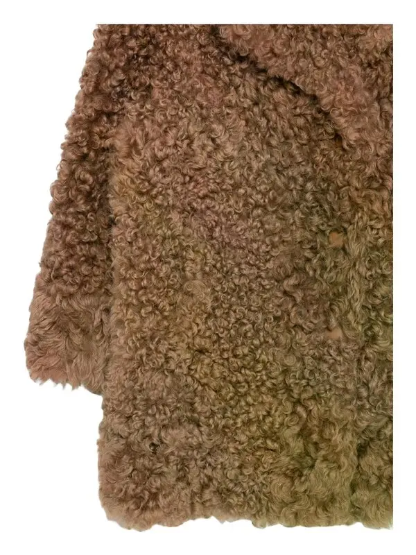 MANZONI 24 Curly Shearling Coat - Brown