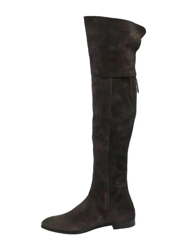 Prada Suede Over-the-knee Boots - Brown