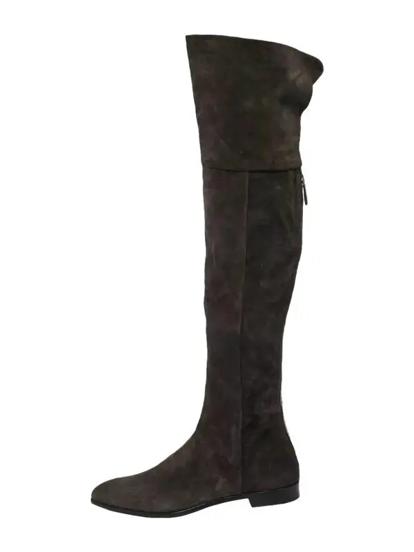 Prada Suede Over-the-knee Boots - Brown