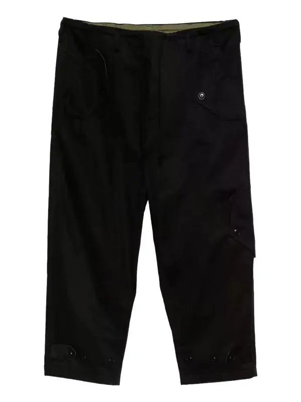 Yohji Yamamoto Chino Flap Pocket Drawstring Pants - Black