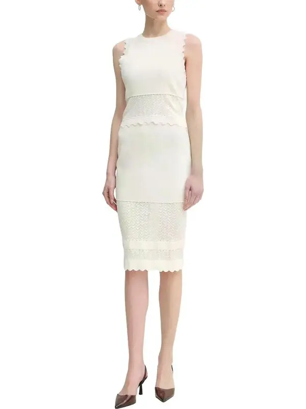 GAUDI Scalloped Trim Knit Top - Neutrals