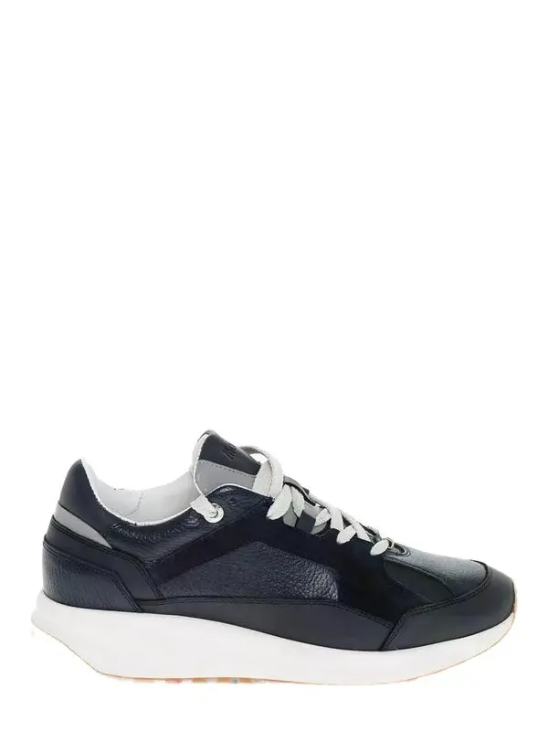 MOORER Suede-insert Lace-up Sneakers - Blue