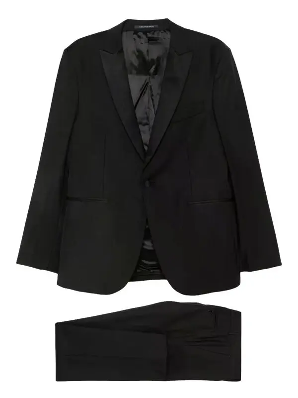CARLO PIGNATELLI Peak-lapels Single-breasted Suit - Black