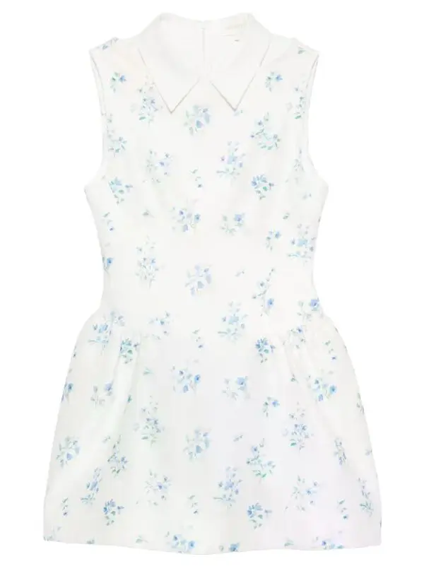 SHUSHU/TONG Floral-print Mini Dress - White