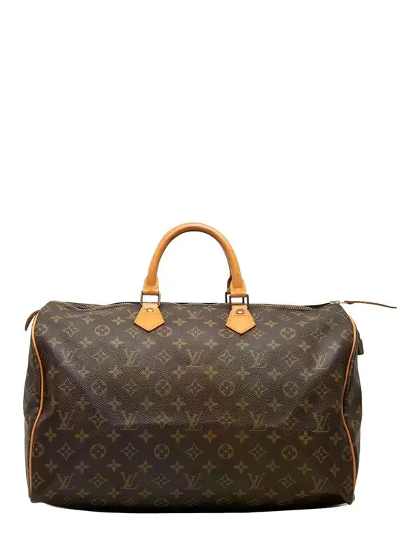 LOUIS VUITTON Monogram Speedy 40 Boston Bag - Brown