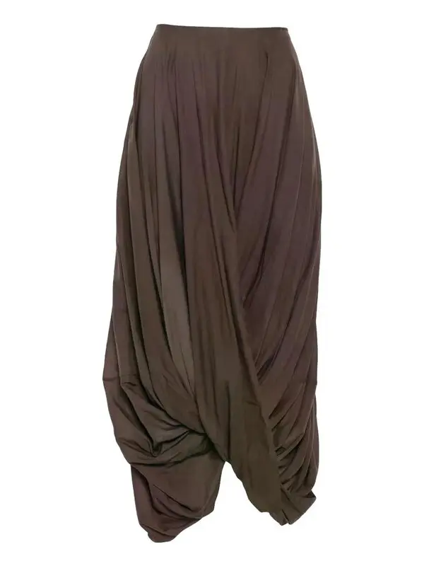 TOTEME Asymmetric Draped Skirt - Brown