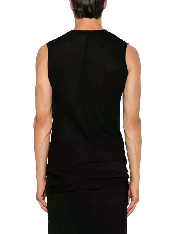 Rick Owens Raw-edge Top - Black